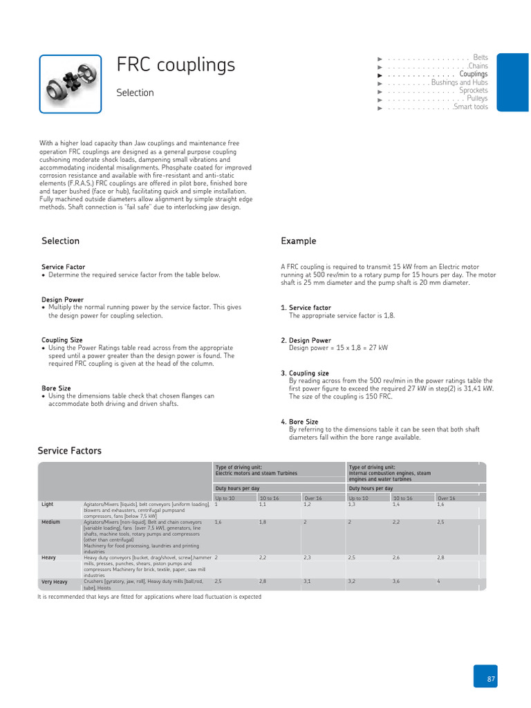 Couplings FRC | PDF | Belt (Mechanical) | Engines