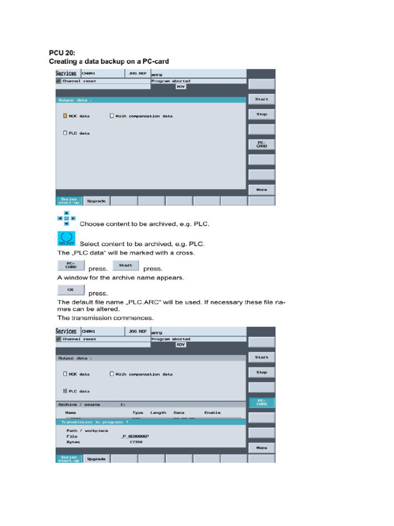 Creating - Restoring - Backup On PC Card | PDF