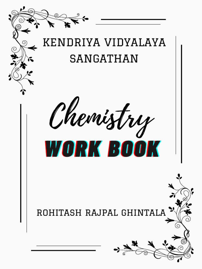 Chemistry Work Book | PDF | Reaction Rate | Transition Metals