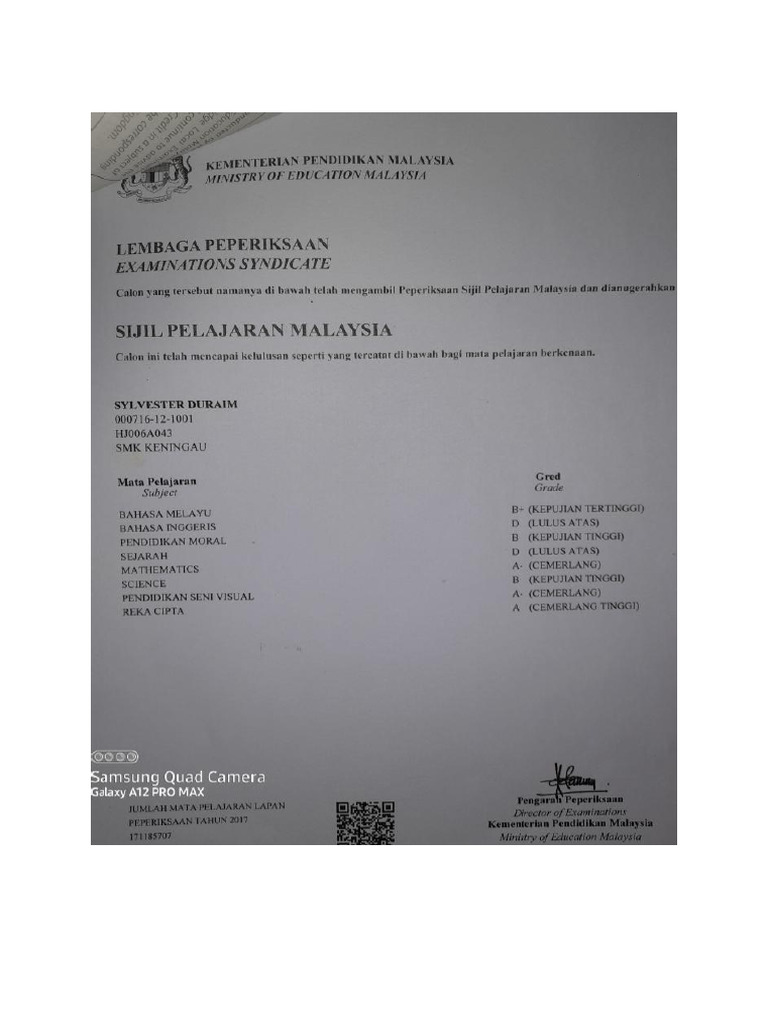 Sijil SPM | PDF
