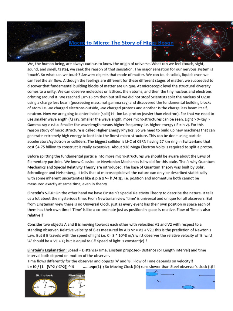 Anurag Das - Sem 3 - Article | PDF | Elementary Particle | Universe