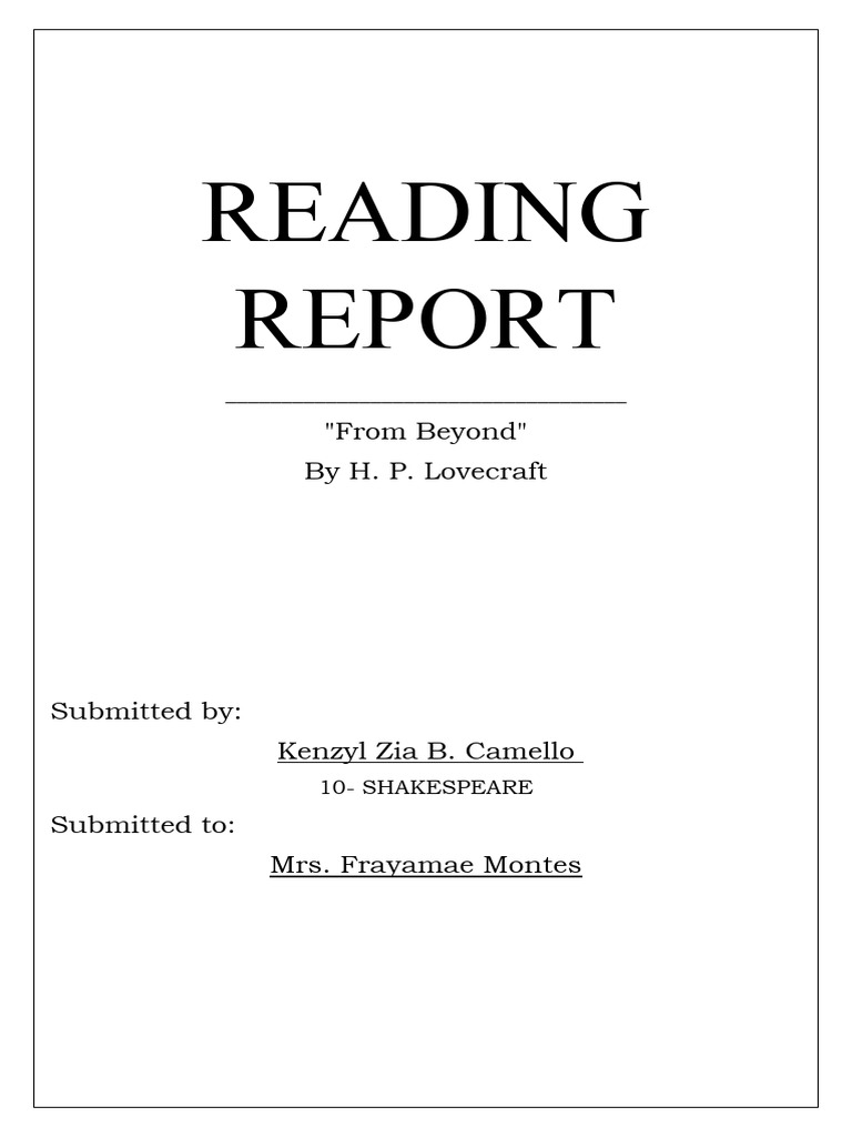 Reading Report 4 | PDF