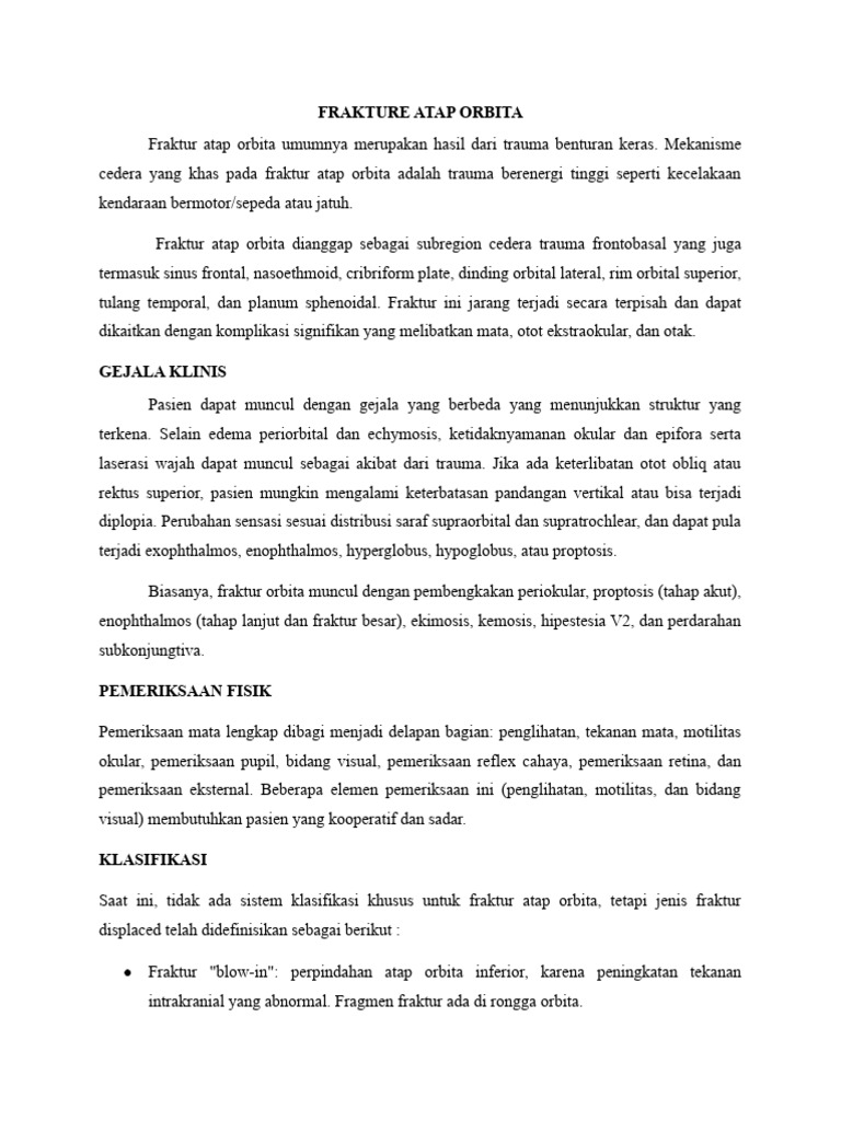 Rima Orbita Superior | PDF