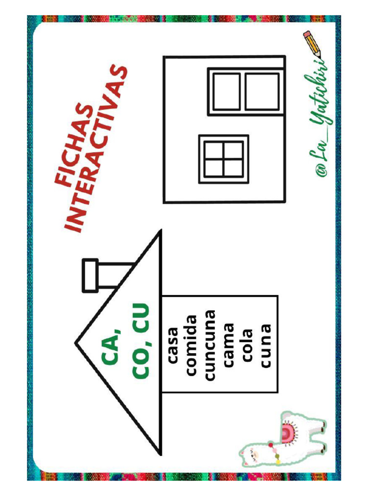 Fichas Interactivas CA, CE, CI, CO y CU | PDF