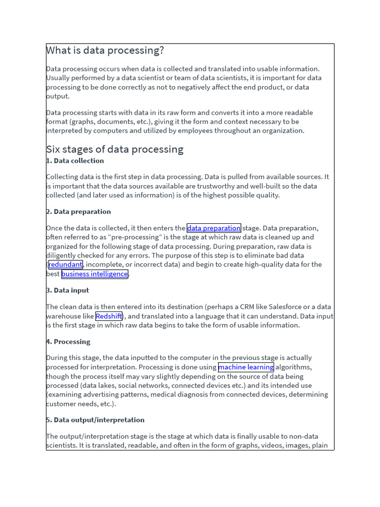 Data Processing 1 | PDF | Data | Information
