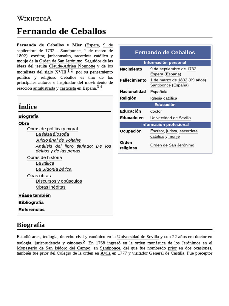 Fernando de Ceballos | PDF