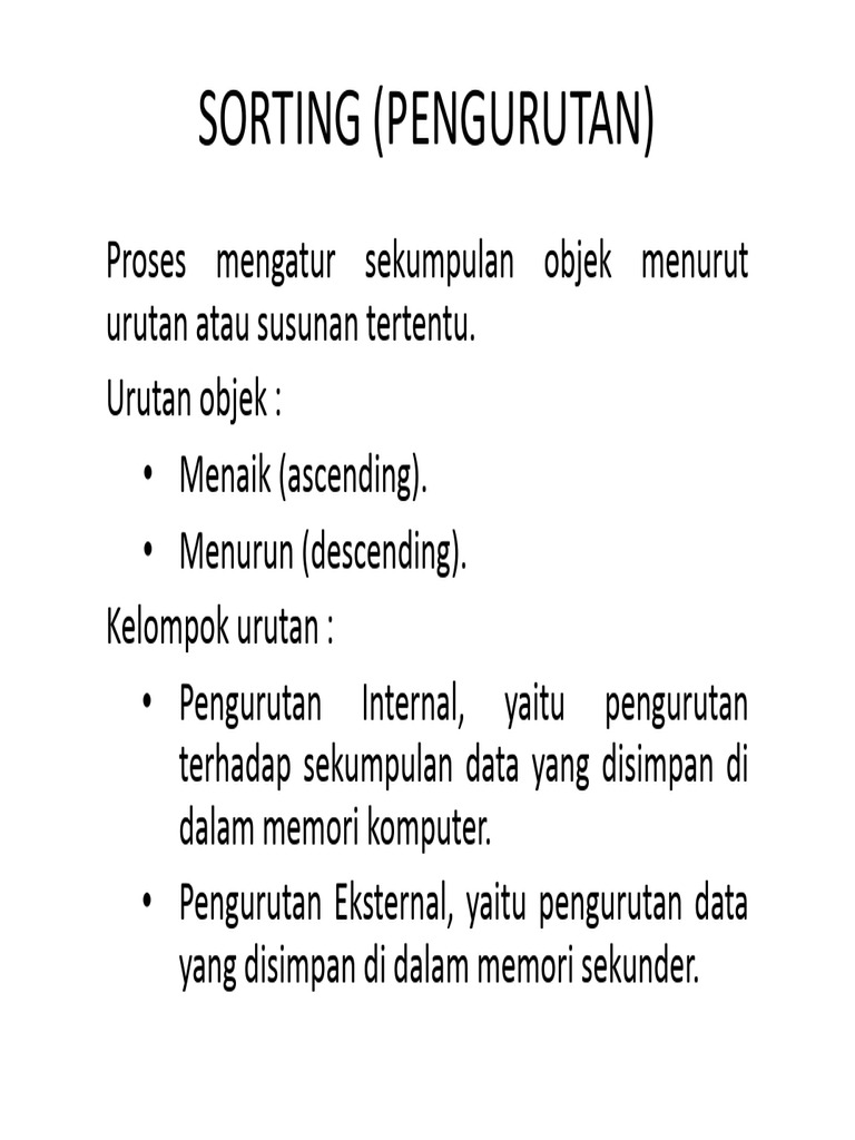 Struktur Data - Sorting | PDF