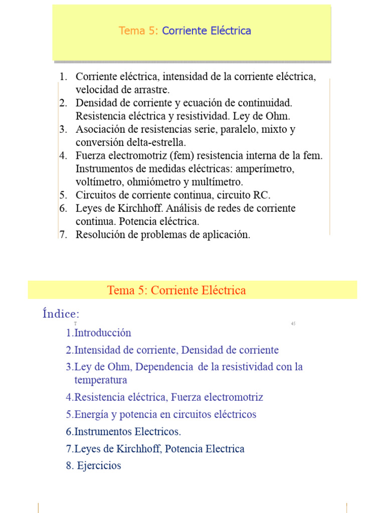 Corriente Electrica | PDF | Métodos y materiales de enseñanza