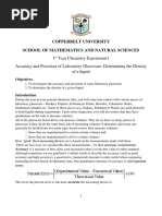 Lab .Accuracy and Precision of Glassware | PDF | Metrology | Science