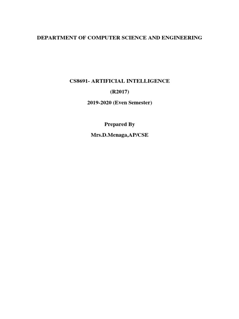 Unit 1 | PDF | Artificial Intelligence | Intelligence (AI) & Semantics