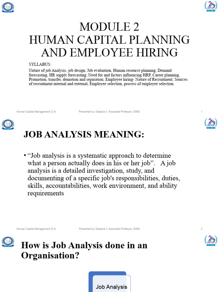 HCM Module 2 Human Capital Planning and Employee Hiring - Revised 2023 ...