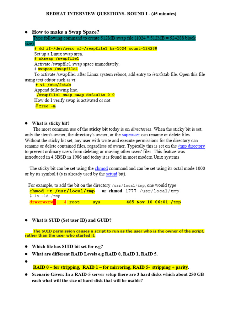 Redhat-Interview Questions | Download Free PDF | Transport Layer Security | Information ...
