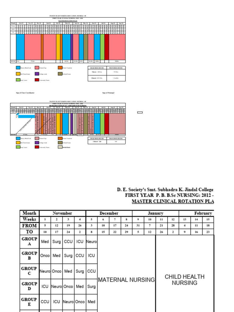 Rotation Plan BASIC BSC NURSING III RD YEAR MICRO PLAN | PDF | Health ...