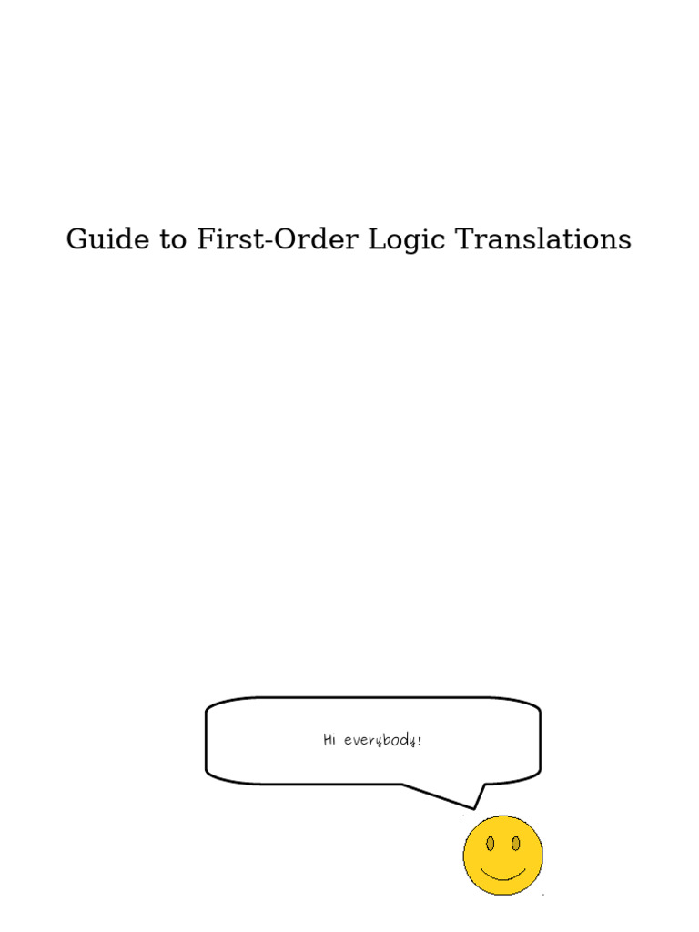 Guide To Logic Translations | PDF | Cognitive Science | Mathematics