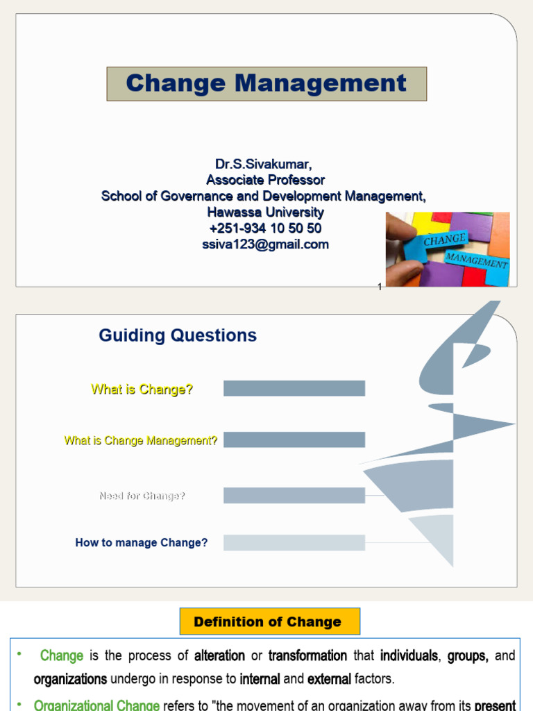 Change Management | PDF | Employment | Change Management