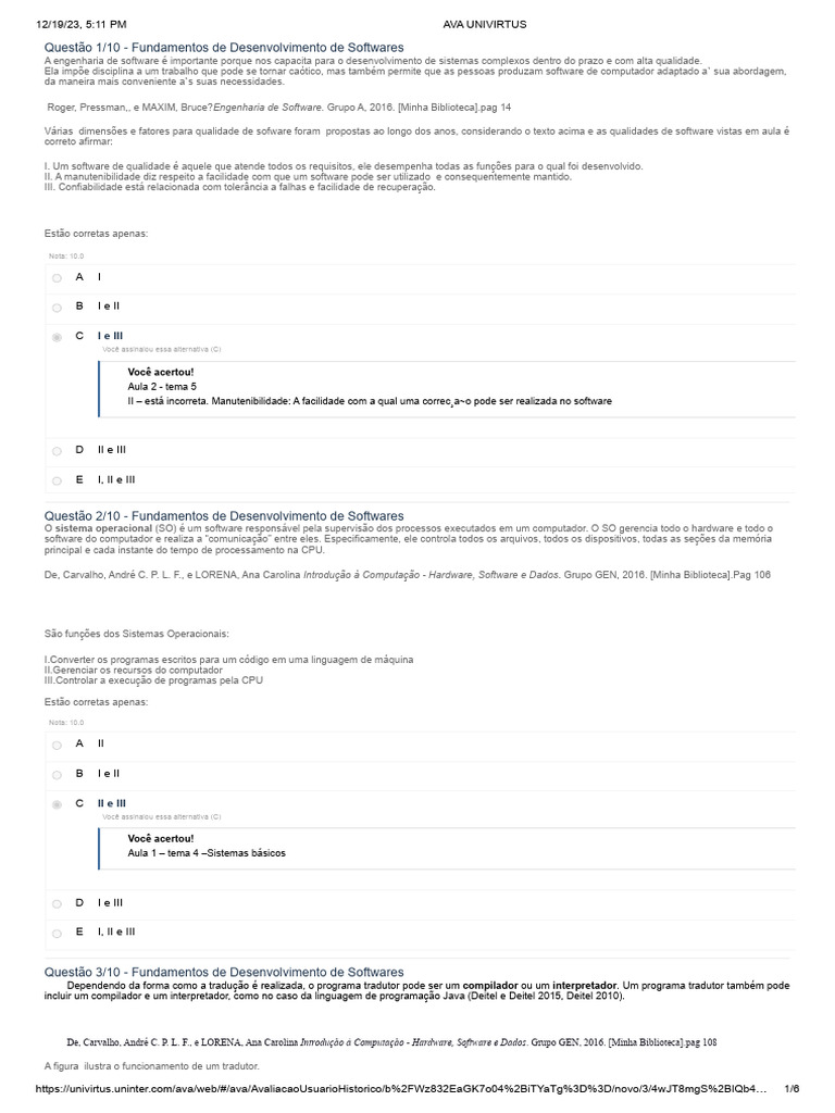 Apol - Fundamentos de Desenvolvimentos 100% | PDF