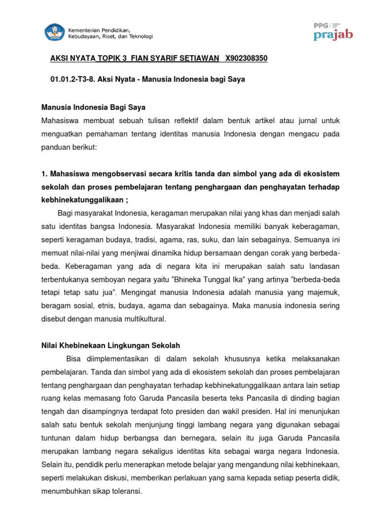 Aksi Nyata Topik 3 - Fian Syarif Setiawan | PDF