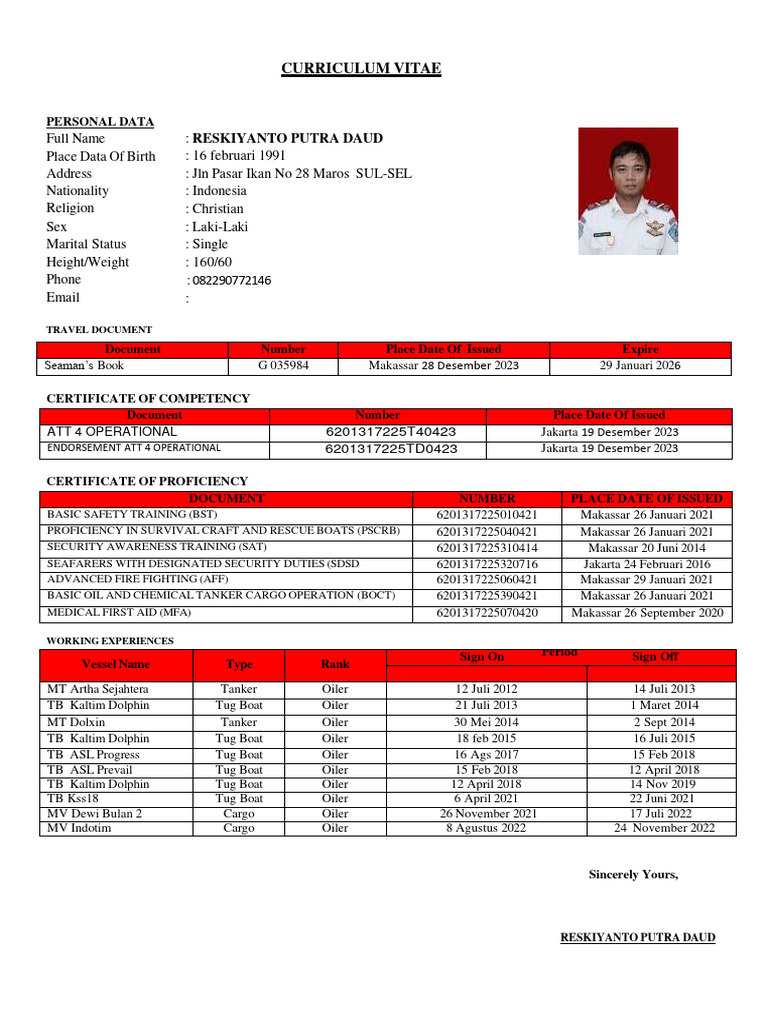 Curriculum Vitae: Personal Data | PDF