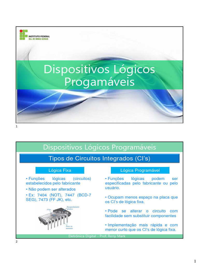 ELETRONICA DIGITAL - Dispositivos Logicos Programaveis | PDF