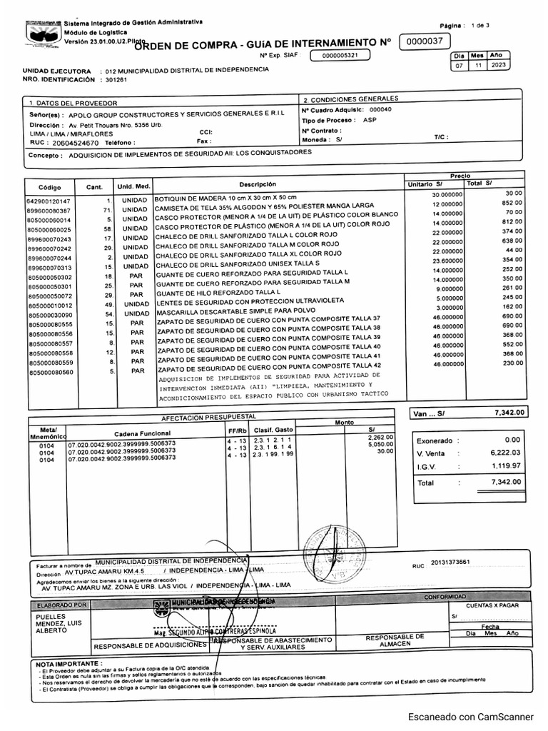 Kit de Implementos de Seguridad | PDF