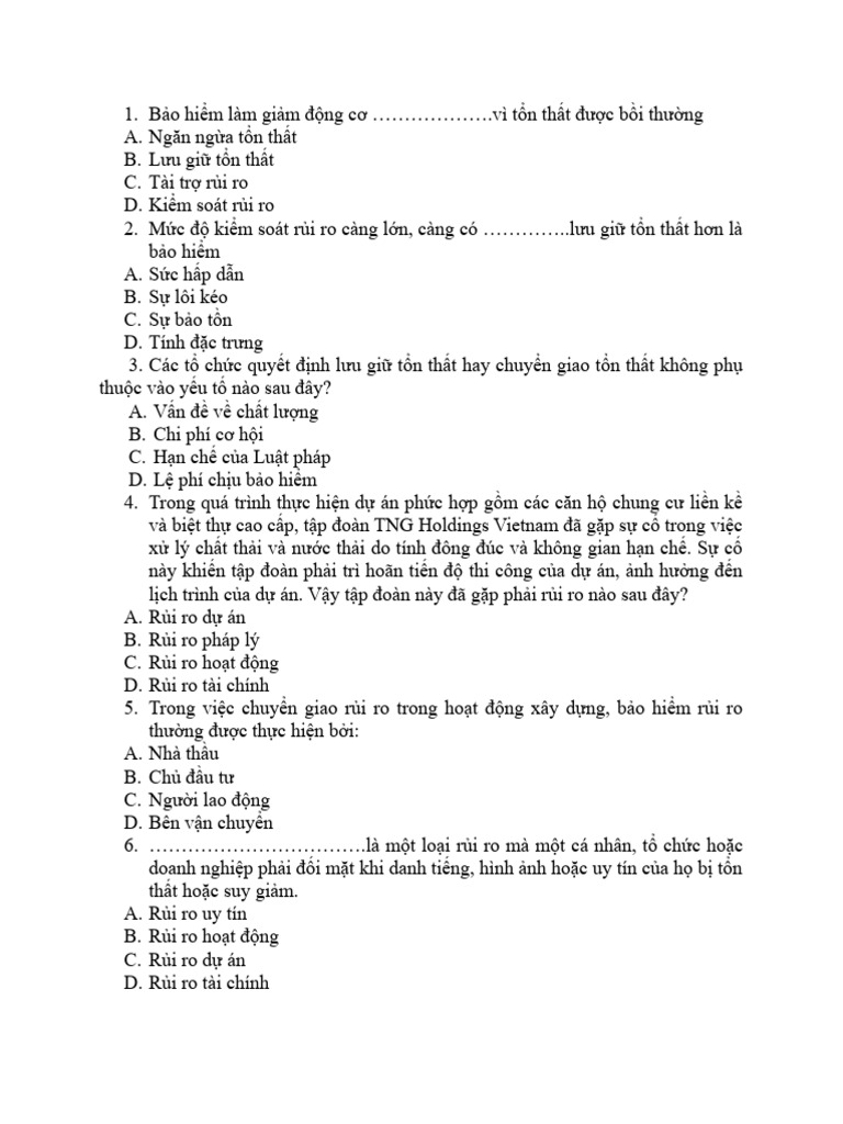 ôn tập QTRR MỚI | PDF