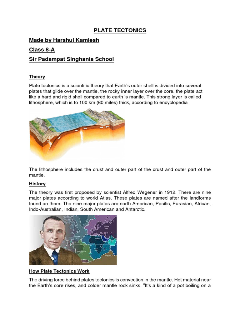 Plate Tectonic | PDF | Plate Tectonics | Structure Of The Earth