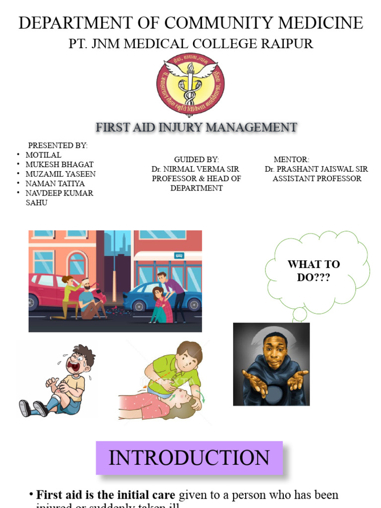 First Aid Injury Management | PDF | Self-Improvement | Science ...