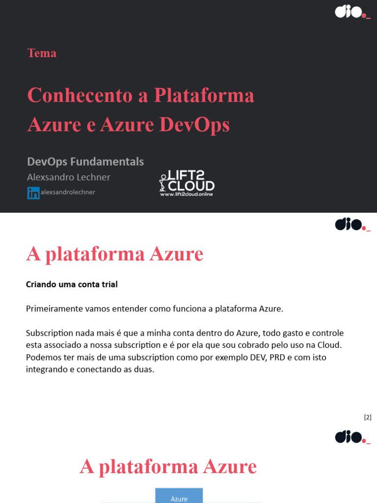 Conhecendo A Plataforma Azure Cloud e Azure DevOps | PDF
