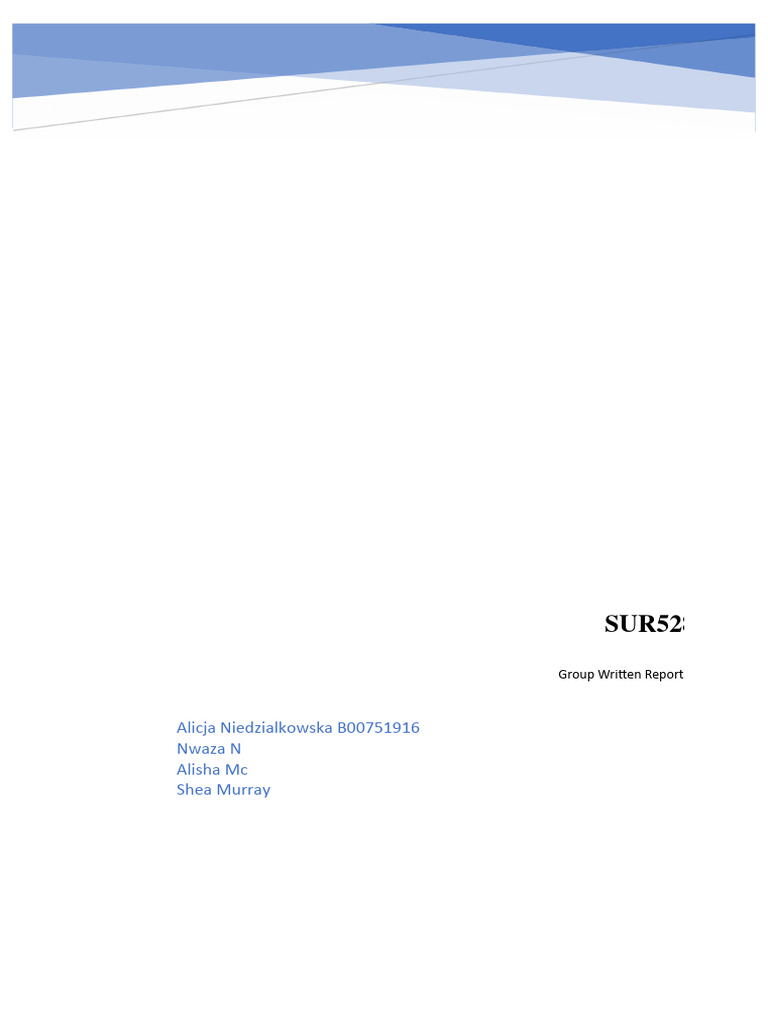 SUR528 - Group Written Report (1) 2 | PDF