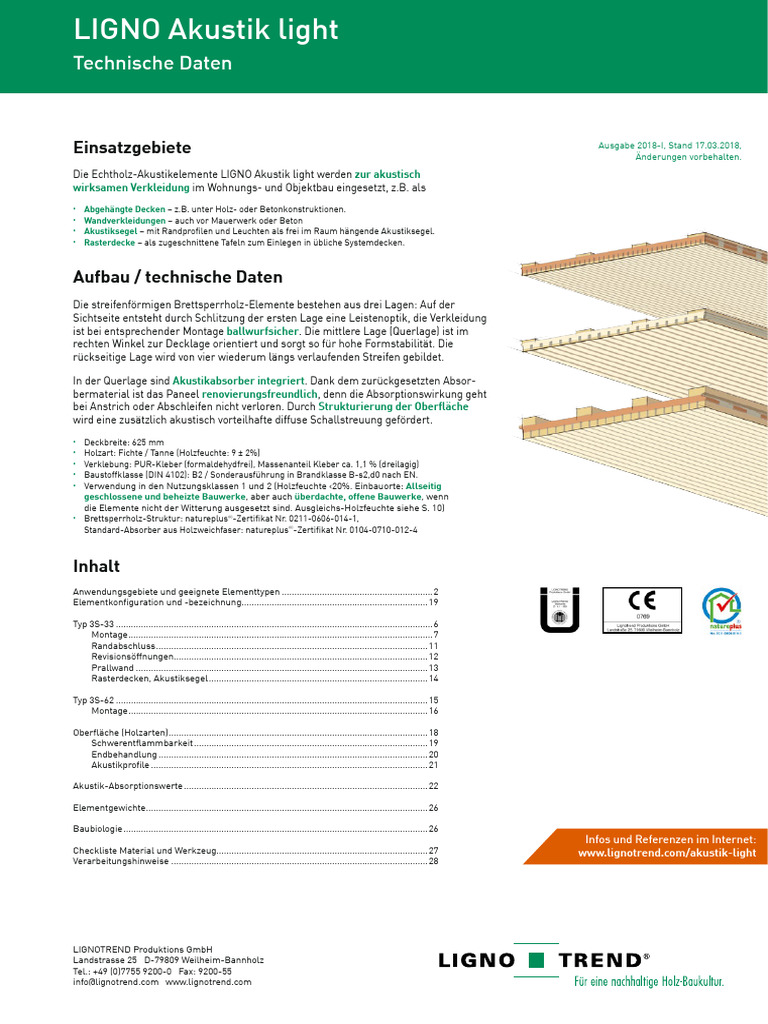 LIGNO Akustik Light | PDF