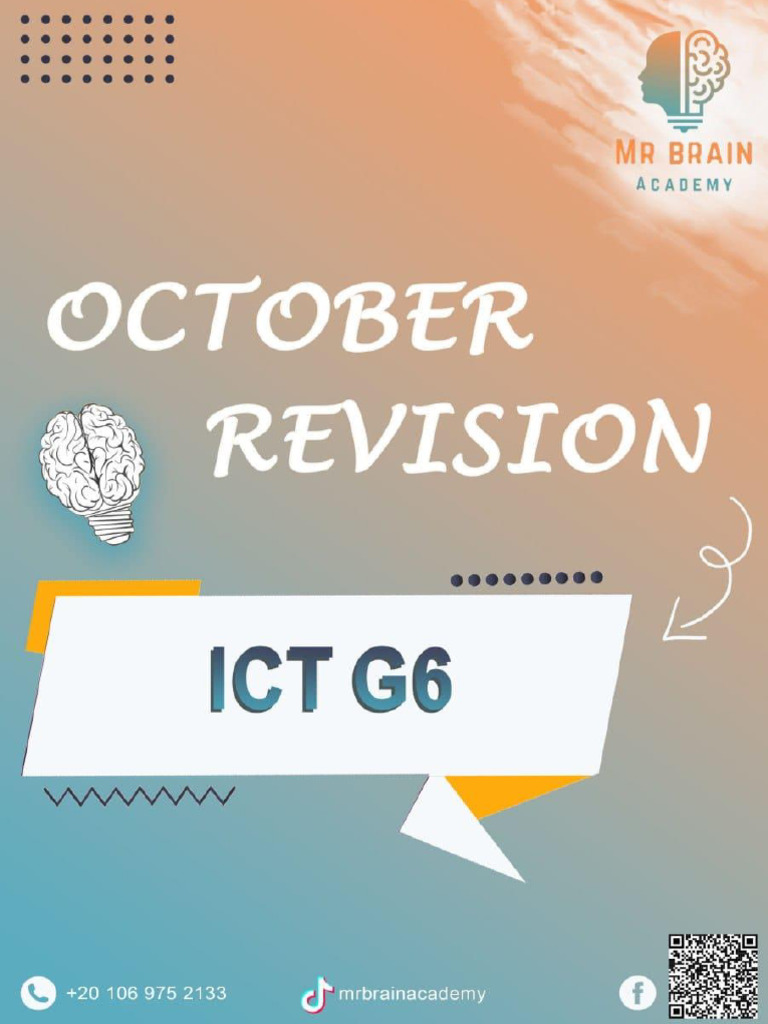 ICT G6-October Rev | PDF | Augmented Reality | Tablet Computer