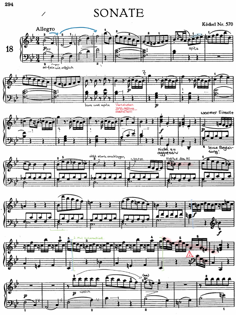 k545 Sonata in B-Major | PDF