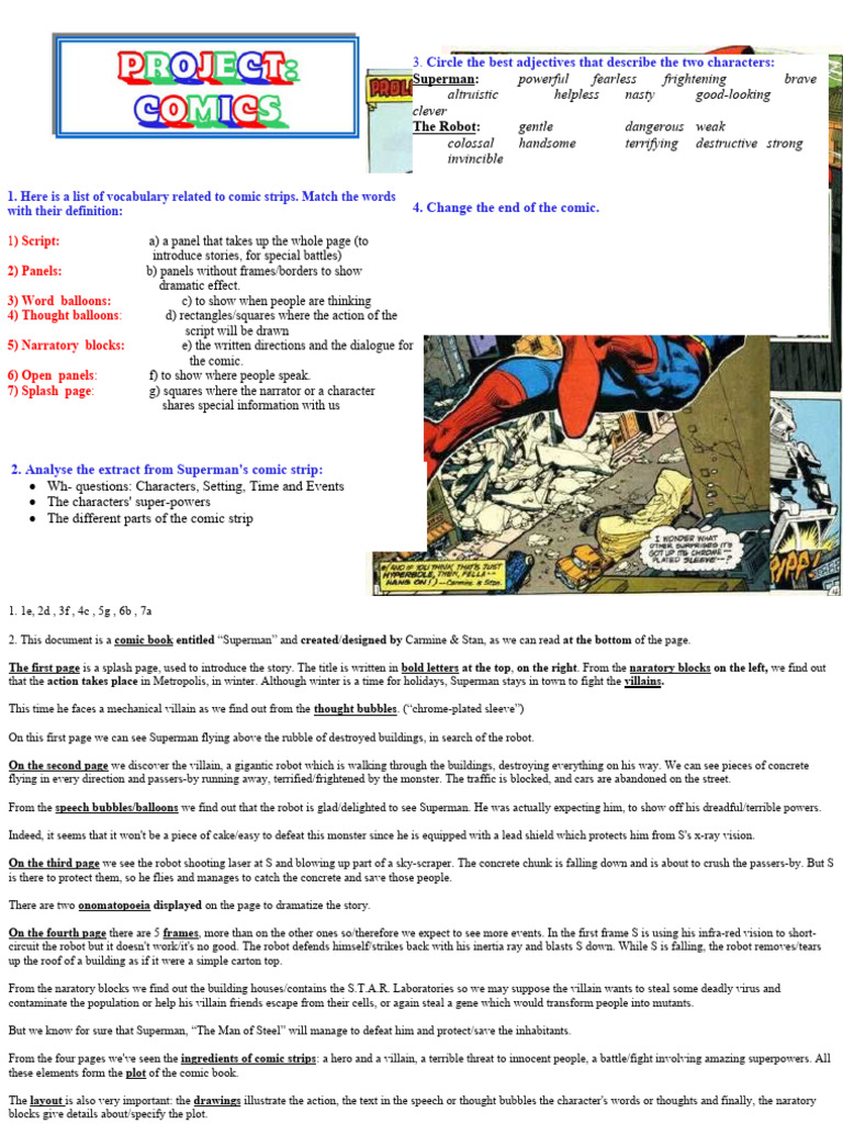 Superman Comic Strip Analysis | PDF | Superman | Comics