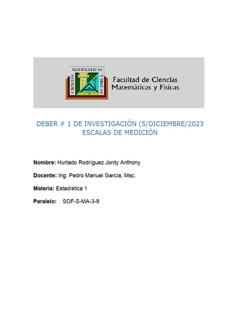 Deber 1 Segundo Parcial | PDF