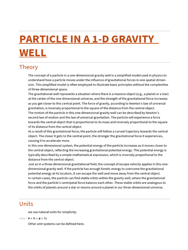 Gravity Well | PDF
