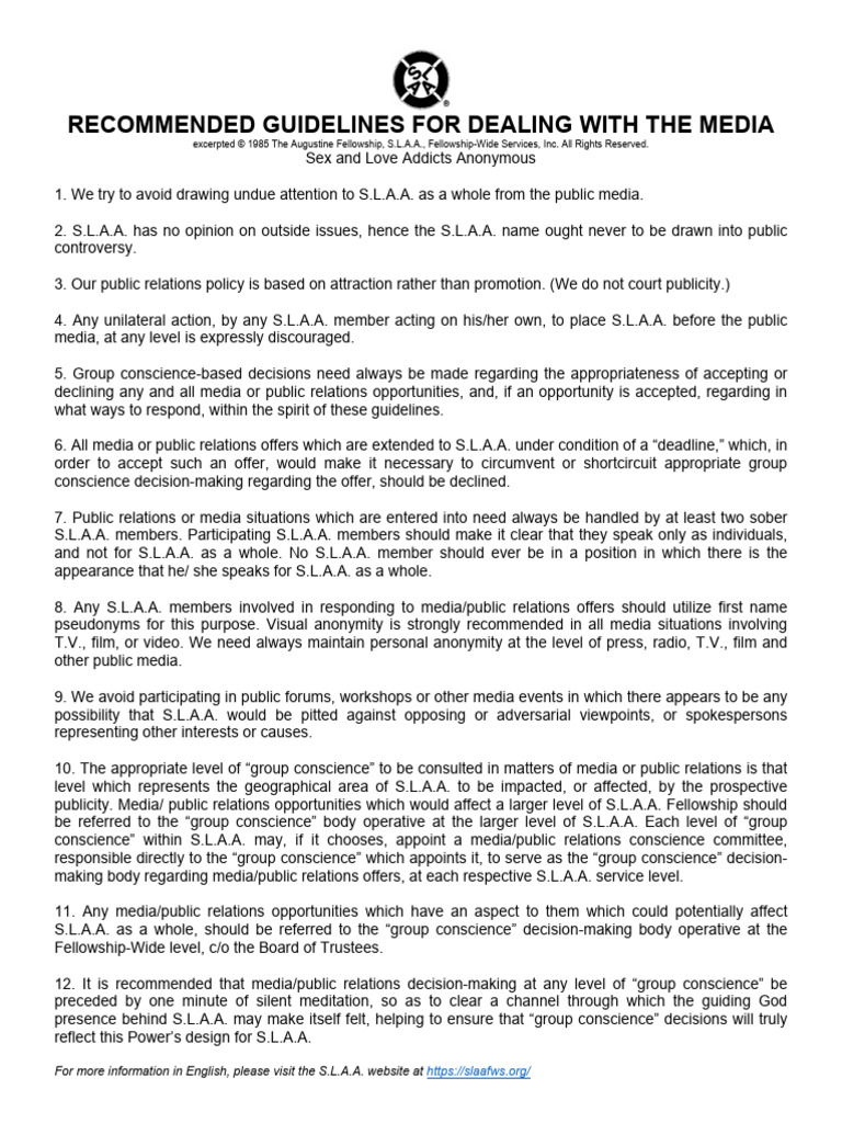 Guidelines For Dealing Media | PDF