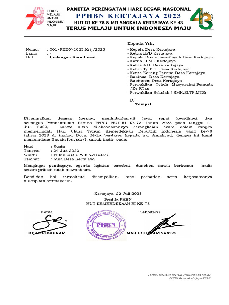 Surat PHBN 2023 | PDF