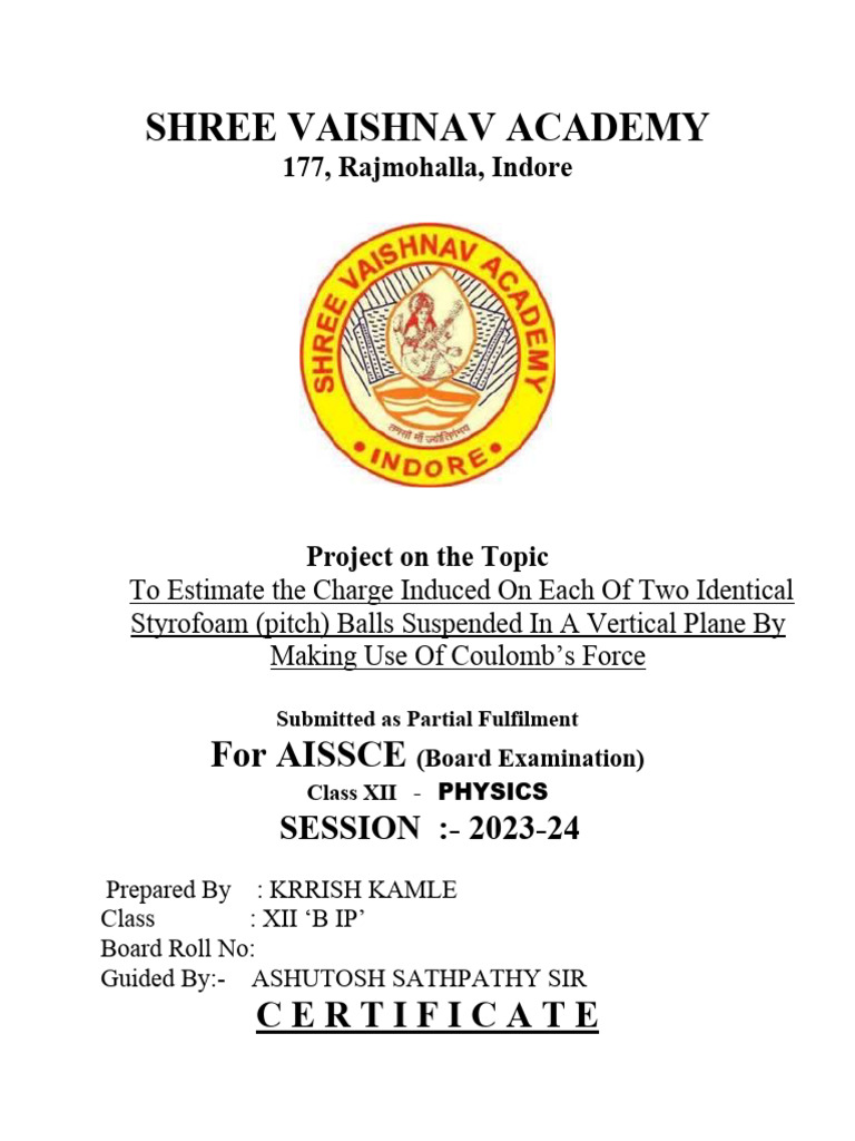 Physics Project | PDF