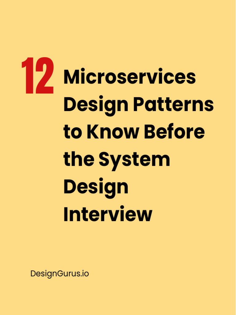 12 Microservices Design Patterns 1696645895 | PDF | Computers