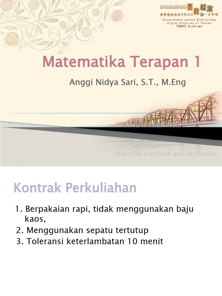 Matematika Terapan 1 Pertemuan 4 | PDF