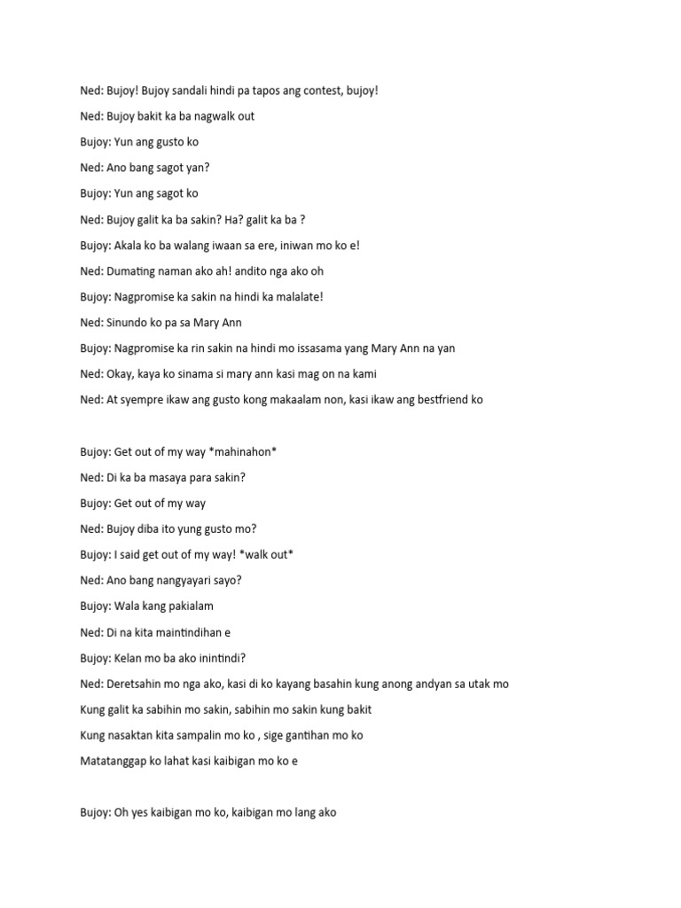 Labs Kita Okey Ka Lang Script | PDF