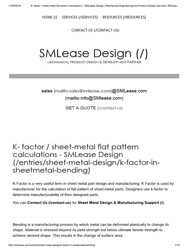 K - Factor - Sheet-Metal Flat Pattern Calculations - SMLease Design ...