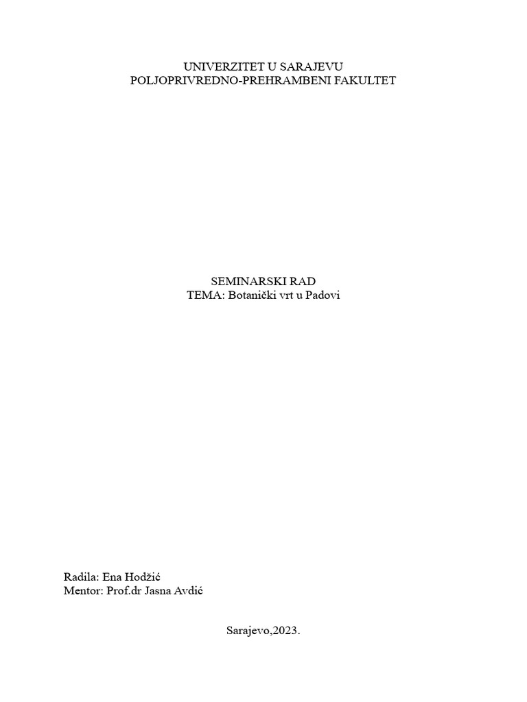 Univerzitet U Sarajevu | PDF