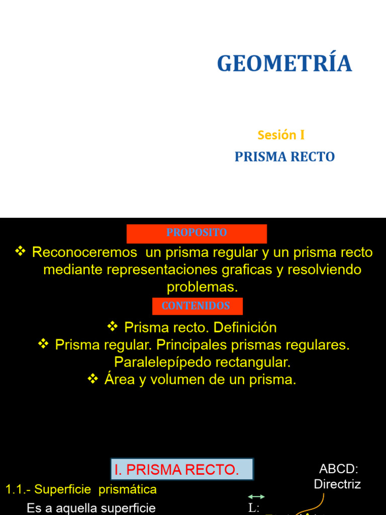 Capitulo - 22 - Sesion - 1 - Prisma Recto y Cilindro Recto | PDF ...