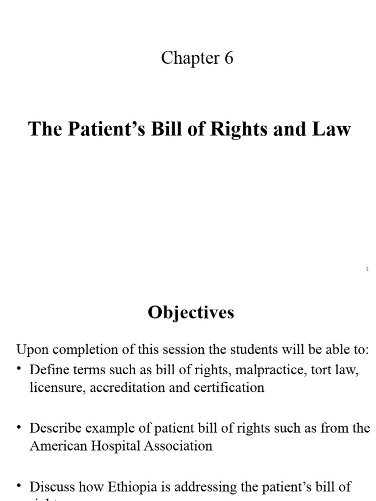 Chapter 6 - Patient's Bill of Right and Law | Download Free PDF ...