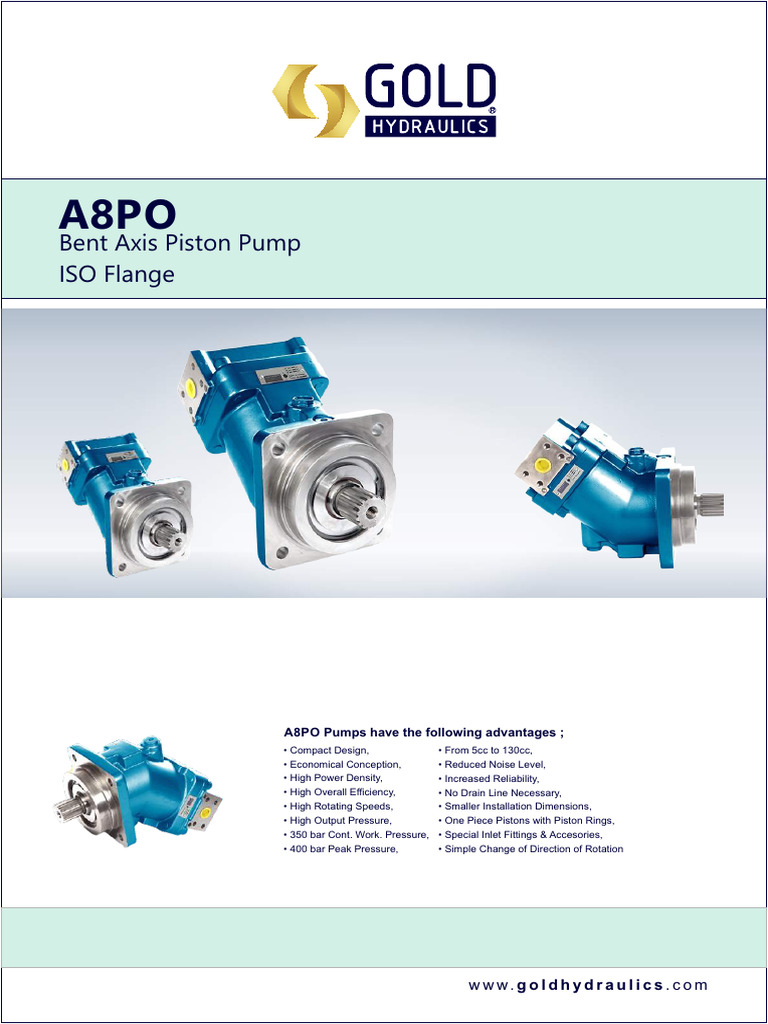 A8PO Bent Axis Pumps - IsO | PDF | Horsepower | Pump
