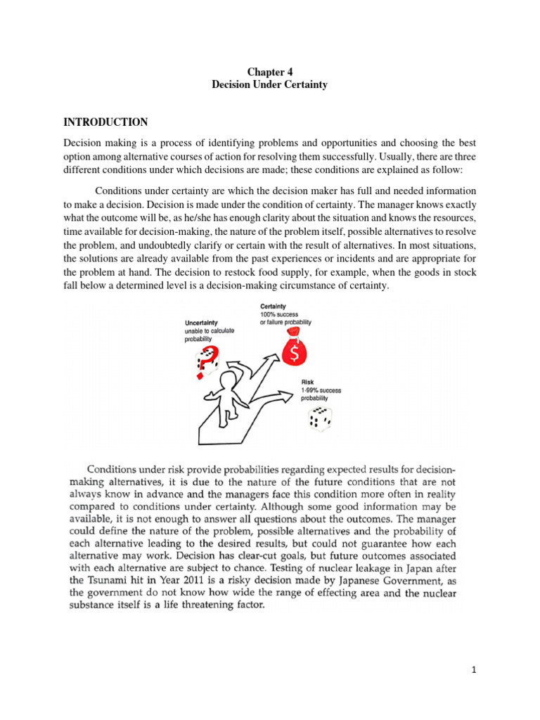 Decision Under Certainty | PDF
