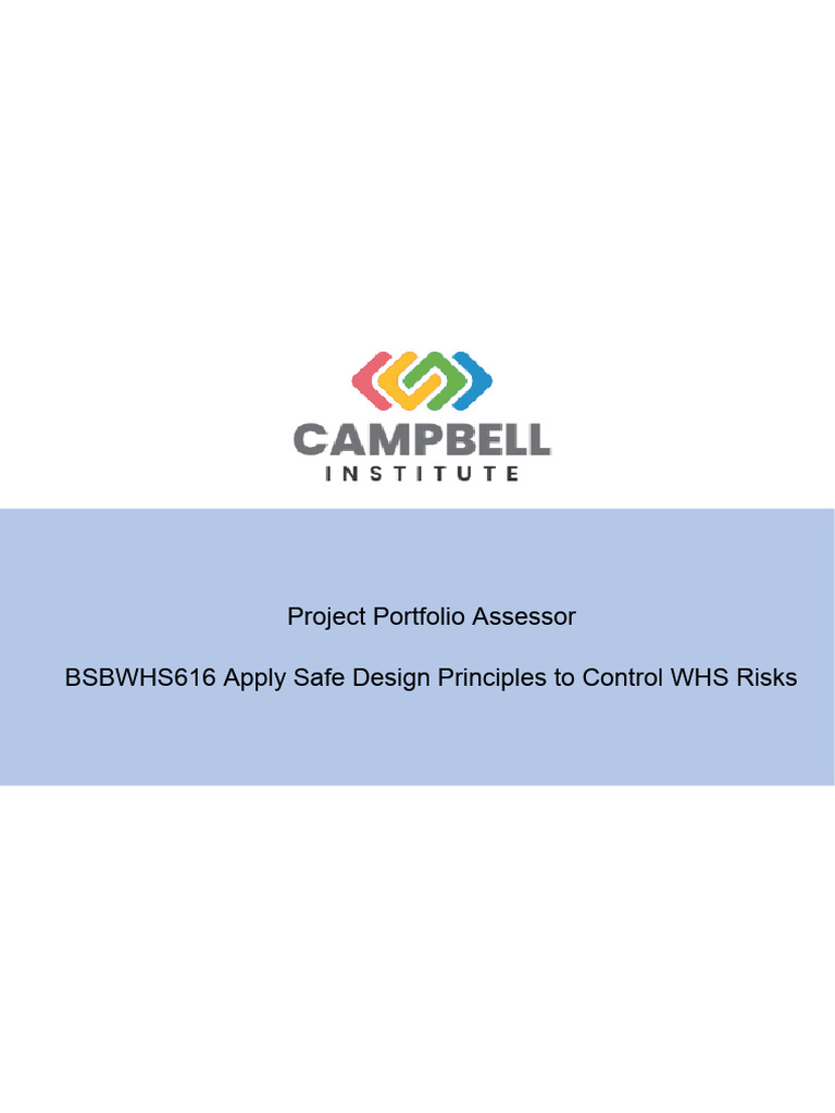 BSBWHS616 Project Portfolio Assessor | PDF | Risk | Information