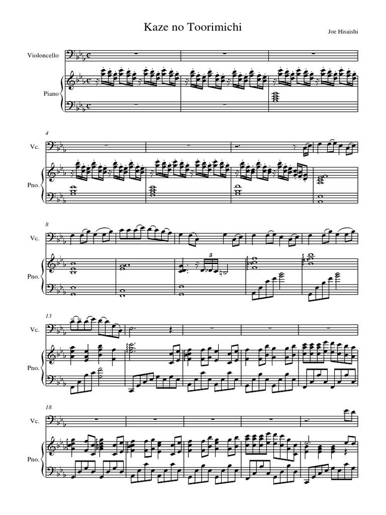 PDF Kaze No Toorimichi Joe Hisaishi - Compress | PDF