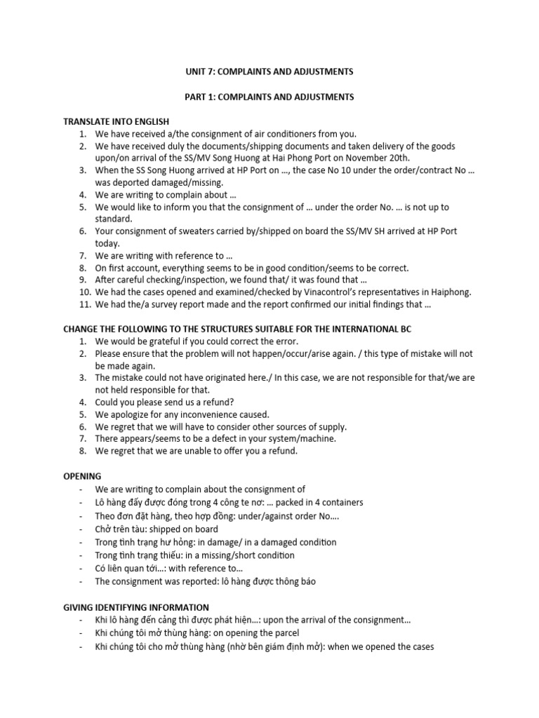 Business Complaint Handling Guide | PDF | Law